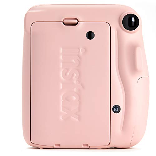 Fujifilm Instax Mini 11 Instant Camera - Blush Pink (16654774) + Fujifilm Instax Mini Twin Pack Instant Film (60 Sheets) + Batteries + Case - Instant Camera Bundle