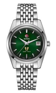 rado golden horse swiss automatic watch with stainless steel strap, silver, 21 (model: r33930313), green