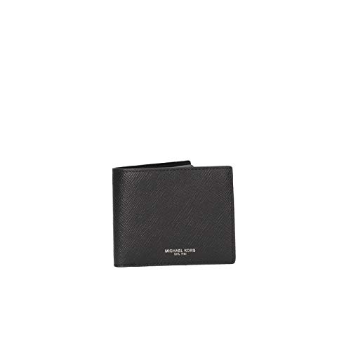 Michael Kors Men's Cooper Billfold with Pocket Wallet (Black Leather)