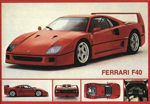 ferrari f40 cars original vintage postcard