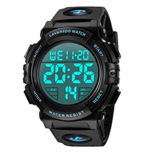 l lavaredo mens digital watch sports military watches waterproof outdoor chronograph wrist watches for men with led back ligh/alarm/date