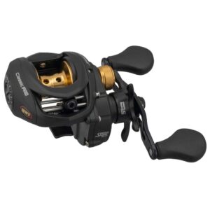 lew's classic pro speed spool slp 7.5:1 left hand baitcast reel clam pack,black,gold