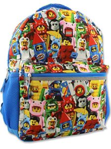 lego minifigures boy's girl's 16 inch school backpack (one size, lego minifigures)