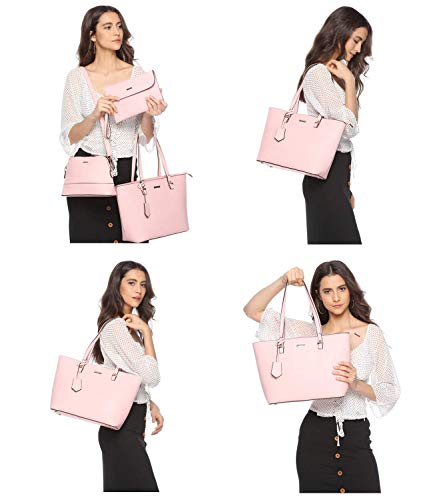 Women Fashion Handbags Wallet Tote Bag Shoulder Bag Top Handle Satchel Purse Set 4pcs