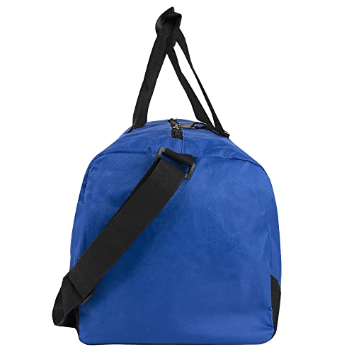 30 Liter, 17 Inch Canvas Duffle Bags for Men and Women – Travel Weekender Overnight Carry-On Shoulder Duffel Tote Bags (Blue)