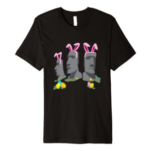 Easter Island Tee Funny Holiday Graphic Heads Premium T-Shirt