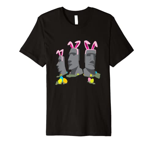 Easter Island Tee Funny Holiday Graphic Heads Premium T-Shirt