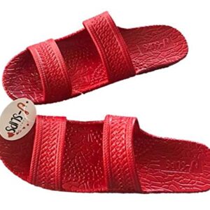 J-Slips Mens Hawaiian Jesus Sandals in 6 Cool Colors - Big Men Sizes (Red M9.5)