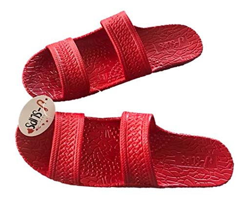 J-Slips Mens Hawaiian Jesus Sandals in 6 Cool Colors - Big Men Sizes (Red M9.5)