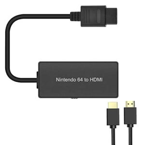 azduou n64 to hdmi converter converts n64 game console video signal to hdmi signal easily connect the game console to hdtv adapter/converter（support n64，snes，sfc，ngc）