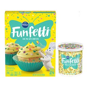 Pillsbury Easter Funfetti Cake Mix Kit! Spring Cake Mix With Candy Bits and Vanilla Frosting! Enjoy The Festive Colors And Delicious Flavor Of Spring Cake! Perfect For Easter Treat!