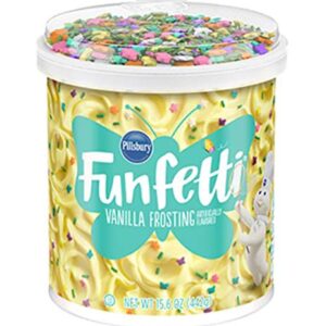 Pillsbury Easter Funfetti Cake Mix Kit! Spring Cake Mix With Candy Bits and Vanilla Frosting! Enjoy The Festive Colors And Delicious Flavor Of Spring Cake! Perfect For Easter Treat!