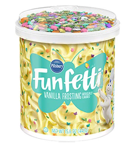 Pillsbury Easter Funfetti Cake Mix Kit! Spring Cake Mix With Candy Bits and Vanilla Frosting! Enjoy The Festive Colors And Delicious Flavor Of Spring Cake! Perfect For Easter Treat!