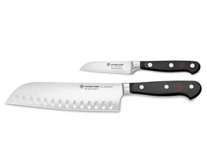 wÜsthof classic 2-piece asian knife set, black