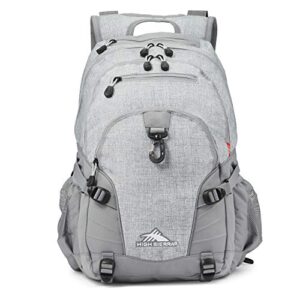 high sierra loop backpack, travel, or work bookbag with tablet sleeve, one size, silver heather