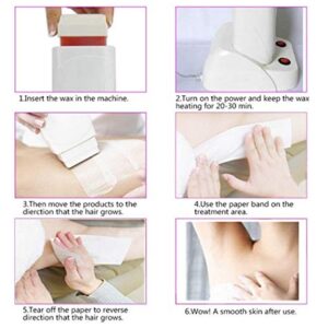 Nynelly Portable Double Depilatory Roll on Wax Warmer with Heater Base for Women Men Hair leg,Armpit,Bikini