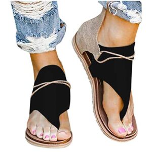 sandals for women platform heels gibobby women super posh gladiator comfy sandals, women flat sandals with zipper summer matching pants, skirts black