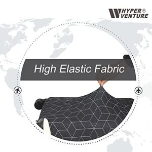 HYPER VENTURE Washable Luggage Cover - Fashion Suitcase Protector Fits 18-22 Inch Luggage (Black Maze, S)