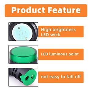 GASHER 12V/24V/110V 20mA Energy Saving Indicator Light Mounting Hole Size 22mm (7/8 Inch) Red Green 10 Pcs