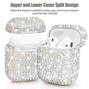 SKINEAT Diamond Airpods Case Cover Protective Airpods Charging Cases Hard Carrying Case Accessories for Apple Airpods 2 & 1,Bling Diamond Airpods Case Cover Glitter Cute Airpod Accessories