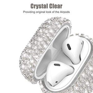 SKINEAT Diamond Airpods Case Cover Protective Airpods Charging Cases Hard Carrying Case Accessories for Apple Airpods 2 & 1,Bling Diamond Airpods Case Cover Glitter Cute Airpod Accessories