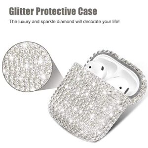 SKINEAT Diamond Airpods Case Cover Protective Airpods Charging Cases Hard Carrying Case Accessories for Apple Airpods 2 & 1,Bling Diamond Airpods Case Cover Glitter Cute Airpod Accessories