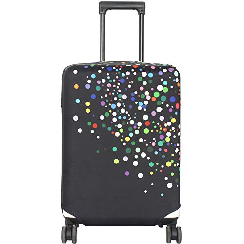 HYPER VENTURE Washable Luggage Cover - Fashion Suitcase Protector Fits 27-30 Inch Luggage (Color Dots, L)