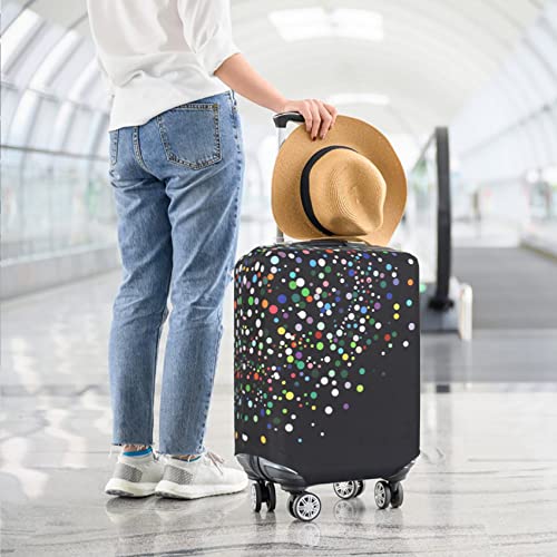 HYPER VENTURE Washable Luggage Cover - Fashion Suitcase Protector Fits 27-30 Inch Luggage (Color Dots, L)