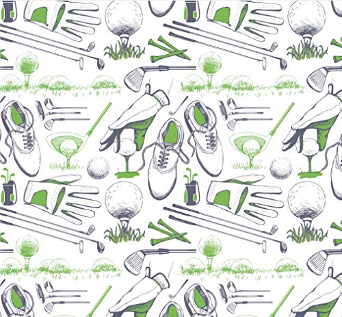 Stesha Party Golf Wrapping Paper Men Golfing Gift Wrap - Folded Flat 30 x 20 Inch - 3 Sheets