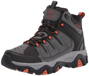 skechers men's pine midline mid top lace trail boot hiking, black, 7.5