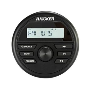 kicker 46kmc2 gauge hole digital media receiver w/bluetooth/usb for boat/atv/utv