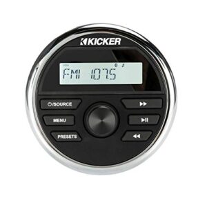 Kicker 46KMC2 Gauge Hole Digital Media Receiver w/Bluetooth/USB for Boat/ATV/UTV