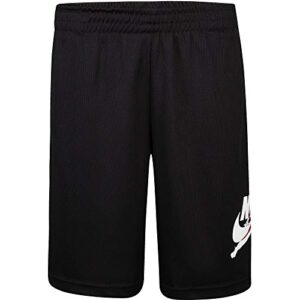 nike boy`s air jordan jumpman classics shorts (black(95a126-023)/gym red/white, large)