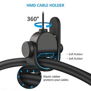 [Pro Version] KIWI design VR Cable Management, 3 Packs VR Pulley System fits Quest 2/3/Rift S/Valve Index/HTC Vive/Vive Pro/HP Reverb G2/PSVR/PS VR2 VR Accessories, Compatible with Quest 2 Link Cable