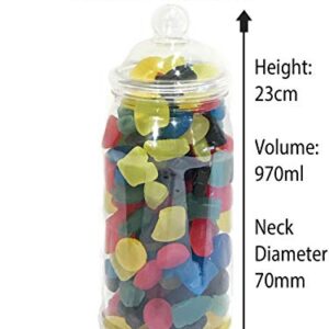 19 Retro Empty Plastic Sweet Jars for Pick & Mix, Victorian Sweet Shop, Candy Buffet Kit, Party Pack