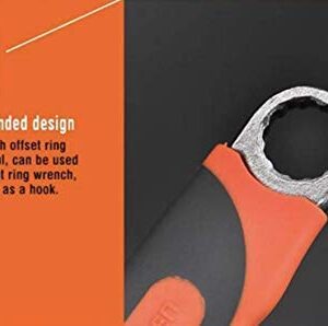 Edward Tools Pro 8" Adjustable Wrench - Carbon Steel Adjusting Design - Crescent Pro Grip for Greater Leverage - Locking Adjustable Width - Spanner Handle