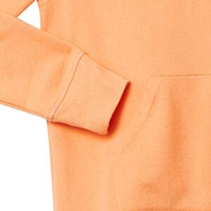 Amazon Essentials Women's French Terry Fleece Pullover Hoodie (Available in Plus Size), Melon Orange, X-Large