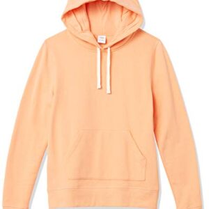 Amazon Essentials Women's French Terry Fleece Pullover Hoodie (Available in Plus Size), Melon Orange, X-Large