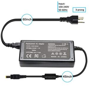 65W AC Laptop Charger Adapter for Acer Aspire 5250 5253 5336 5349 5517 5532 5534 5552 5560 5733 5742 5749 5750 7560 4830T 5732Z 5733Z 5734Z 5750Z SB416 AS7750 V5 V7 V3 R3 R7 S3 E1 M5 Power Supply Cord