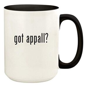 Knick Knack Gifts got appall? - 15oz Ceramic Colored Handle and Inside Coffee Mug Cup, Black