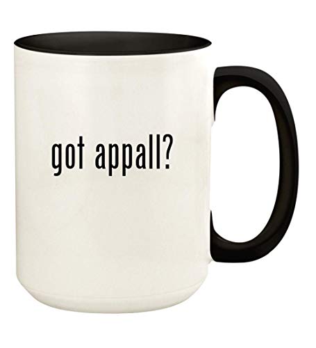 Knick Knack Gifts got appall? - 15oz Ceramic Colored Handle and Inside Coffee Mug Cup, Black