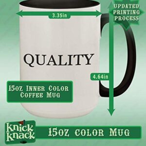 Knick Knack Gifts got appall? - 15oz Ceramic Colored Handle and Inside Coffee Mug Cup, Black