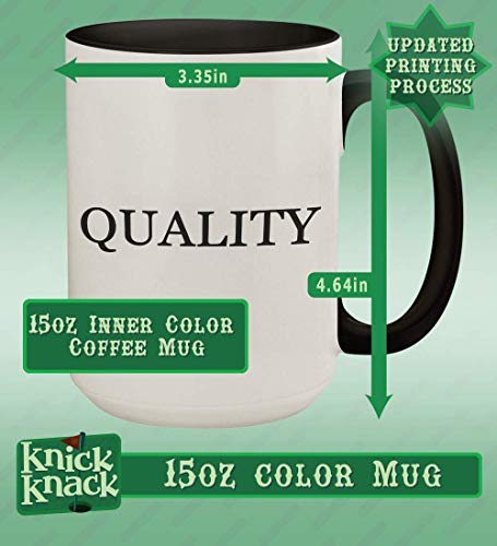 Knick Knack Gifts got appall? - 15oz Ceramic Colored Handle and Inside Coffee Mug Cup, Black