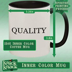 Knick Knack Gifts got eyers? - 11oz Ceramic Colored Handle and Inside Coffee Mug Cup, Black