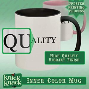 Knick Knack Gifts got eyers? - 11oz Ceramic Colored Handle and Inside Coffee Mug Cup, Black