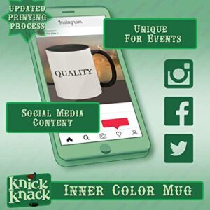 Knick Knack Gifts got eyers? - 11oz Ceramic Colored Handle and Inside Coffee Mug Cup, Black