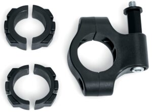 kuryakyn 1955 handlebar mount kit for sidekix plus bluetooth speaker multi fit for 7/8", 1", and 1 1/4" diameter bars, black