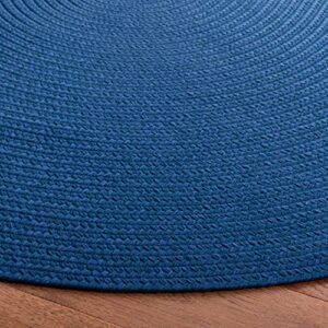 SAFAVIEH Braided Collection 4' x 6' Oval Blue BRD315M Handmade Country Cottage Reversible Area Rug