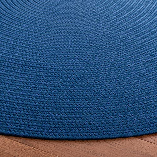 SAFAVIEH Braided Collection 4' x 6' Oval Blue BRD315M Handmade Country Cottage Reversible Area Rug