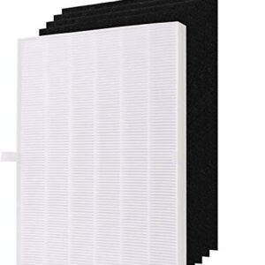 115115 Size 21 Filter A Compatible with Winix PlasmaWave Air Purifier C535, 5300, 5300-2, 6300, 6300-2, AM90, P300, True HEPA Filter with 4 Activated Carbon Filters